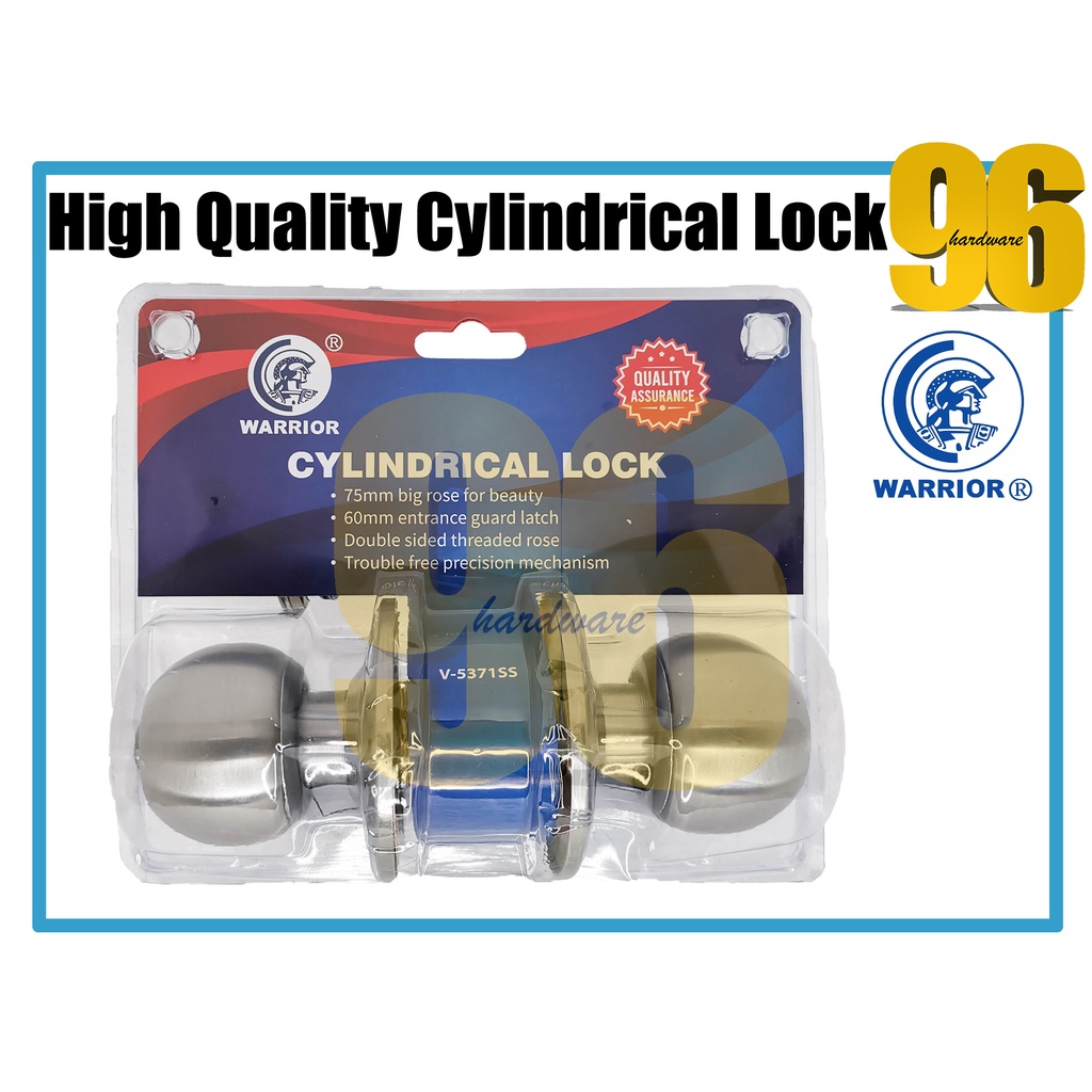 96HARDWARE [V-5371SS WARRIOR] High Quality Cylindrical Door Lock 60mm ...