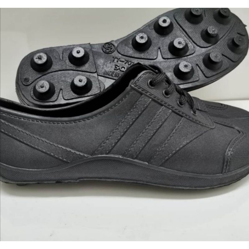 Kampung Anti-slip Waterproof Rubber Black Shoe - Kasut Getah Hiking ...
