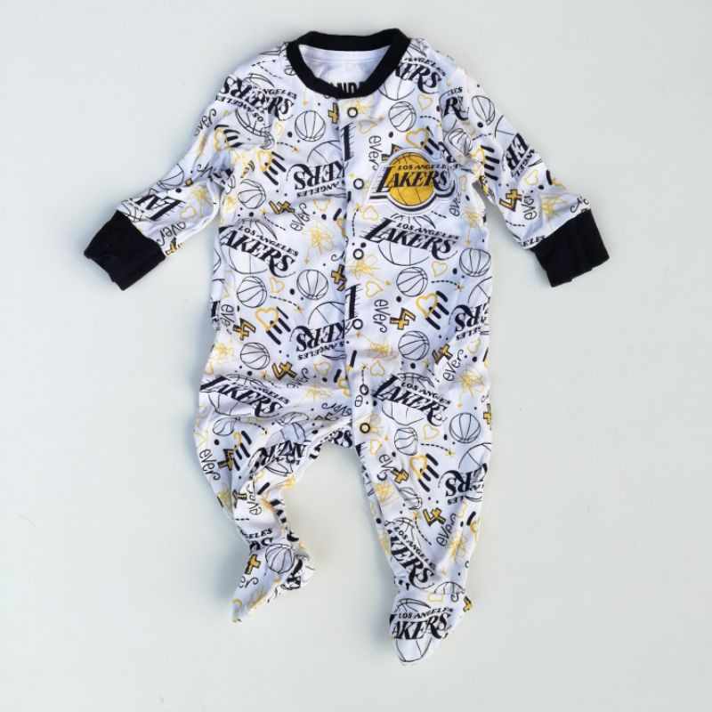 NBA baby primark baby boy footed coverall bodysuit(nb-12m) | Shopee ...