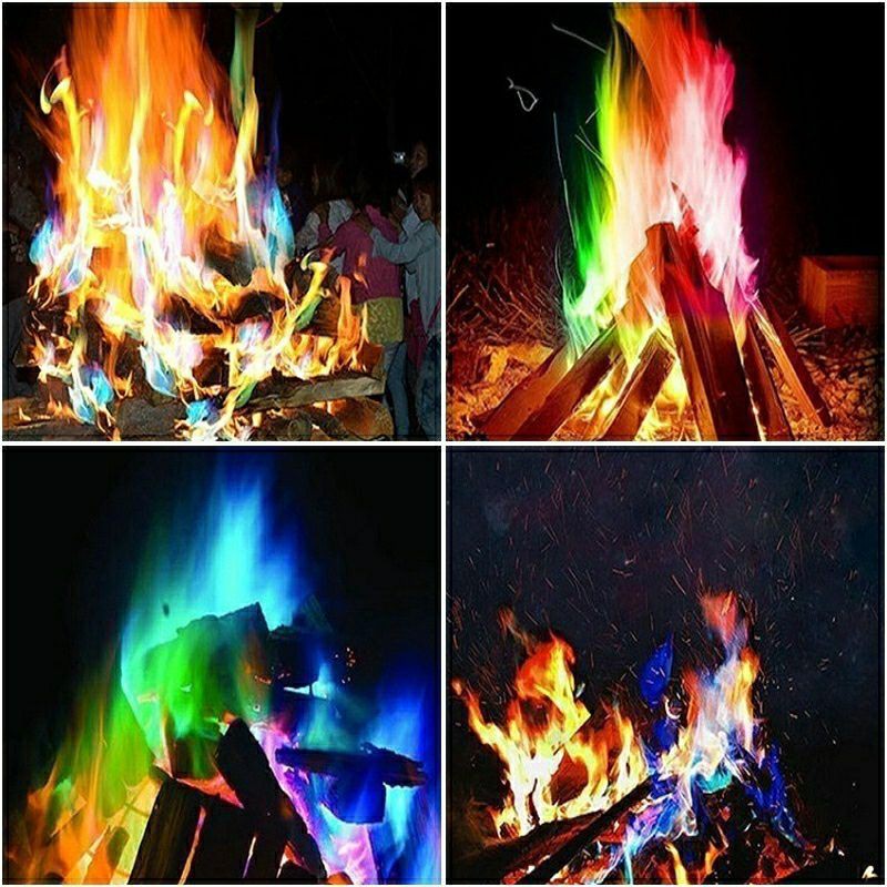 🇲🇾Magic Fire. Tricks Coloured Flames Bonfire Sachets Fireplace Pit ...