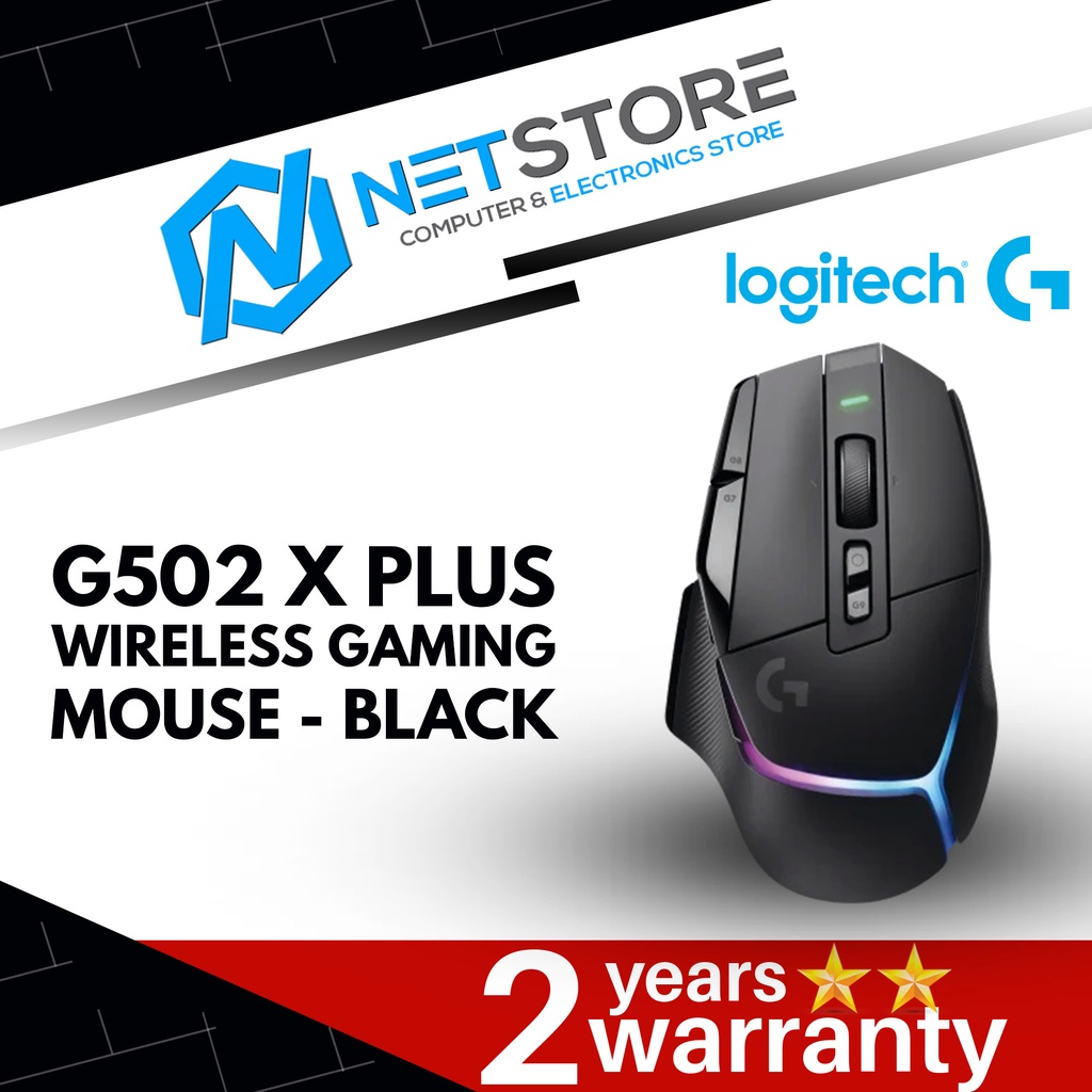 LOGITECH G502 X PLUS WIRELESS GAMING MOUSE - BLACK - 910-006164 ...