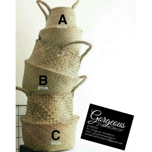 SEAGRASS BASKET (READY STOK) | Shopee Malaysia