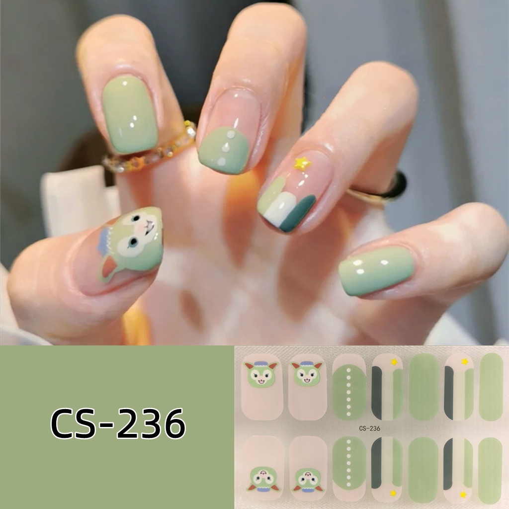 14pcs/set CS Series Cute Nail Sticker Cartoon Fashion Tearable and ...