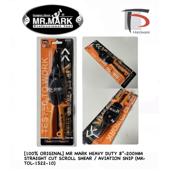 [100% ORIGINAL] MR MARK HEAVY DUTY 8”-200MM STRAIGHT CUT SCROLL SHEAR ...