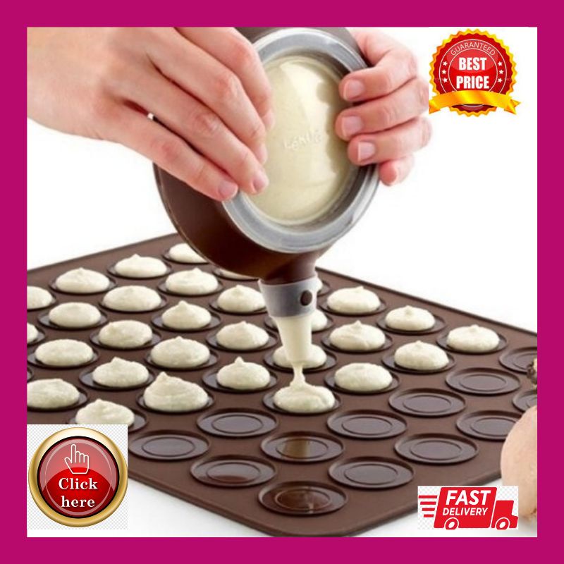🔥READY STOCK🔥 Silicone Macaroon Pastry Cookie Muffin Oven Baking Mat ...