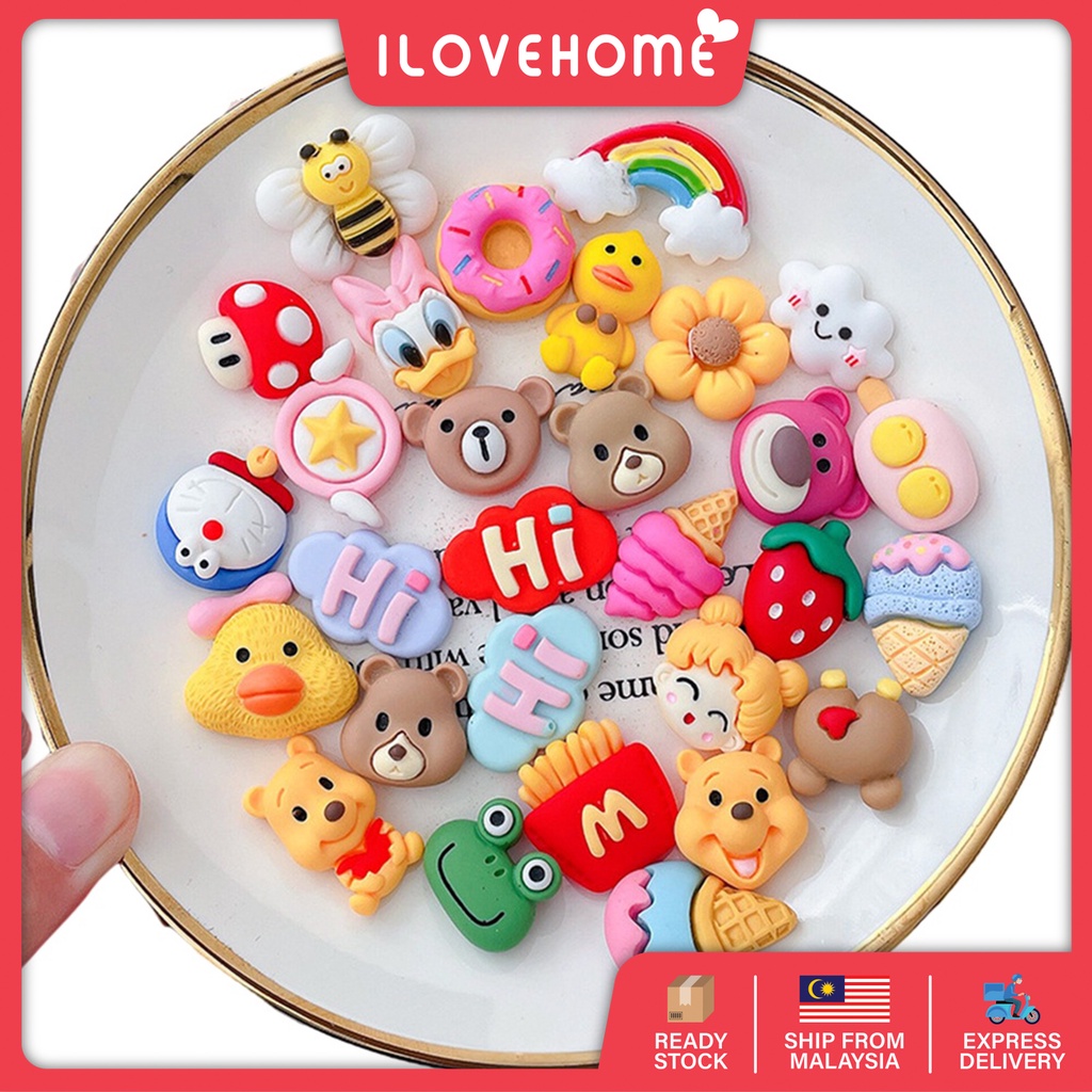 ILOVEHOME 4Pcs/Pack Random Cartoon Resin Stickers DIY Water Cup ...