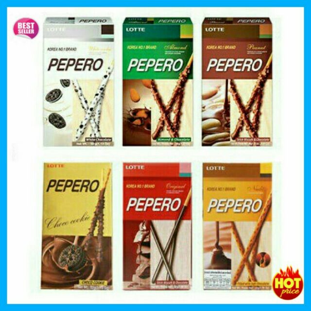LOTTE Pepero Assorted Flavours Big Pack (256g) | Shopee Malaysia