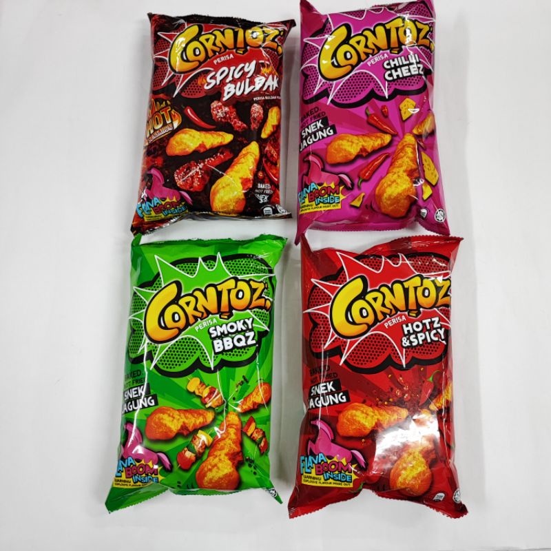Corntos keropok 100gm Hot &Spicy / Chili Cheese / Smokey BBQ / Spicy ...