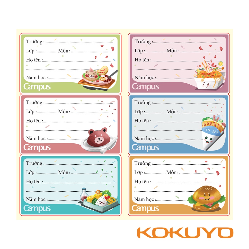 Funny Campus Food NT-FOD12 Notebook Labels | Shopee Malaysia