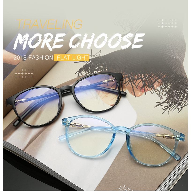 READY STOCK Women men Round Glasses frame Female Brand Designer gafas ...