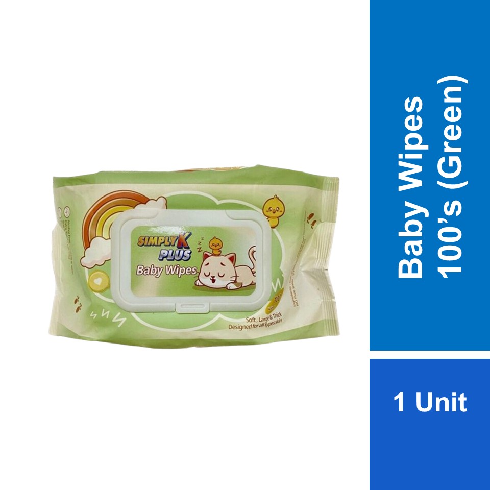 Simply K Plus Baby Wipes 100's (Green) | Shopee Malaysia