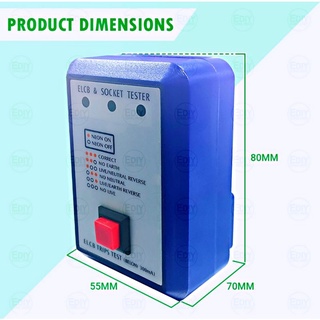 ELCB & Socket Tester 13A 3pin Plug in ( Below 300mA) Penguji Socket ...