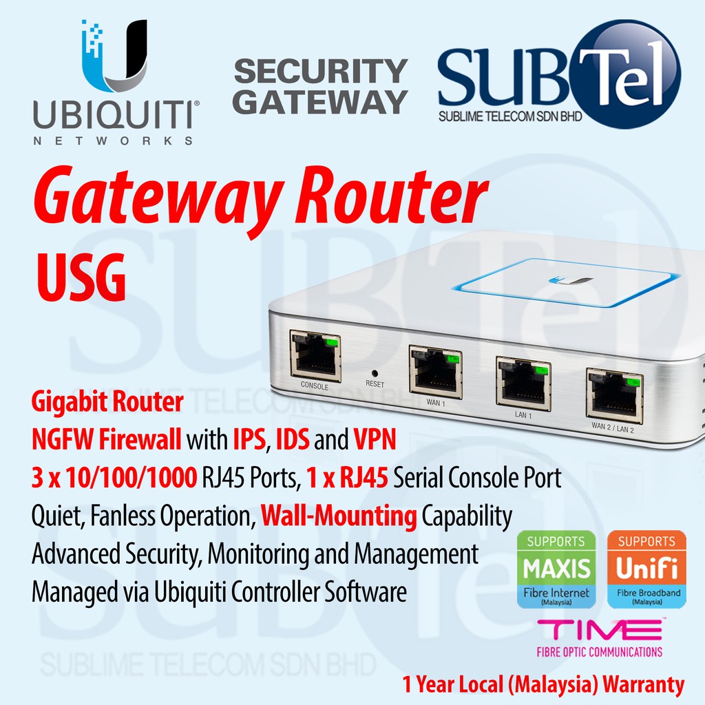 USG Ubiquiti Networks Unified Security Gateway - 3 port Controller ...