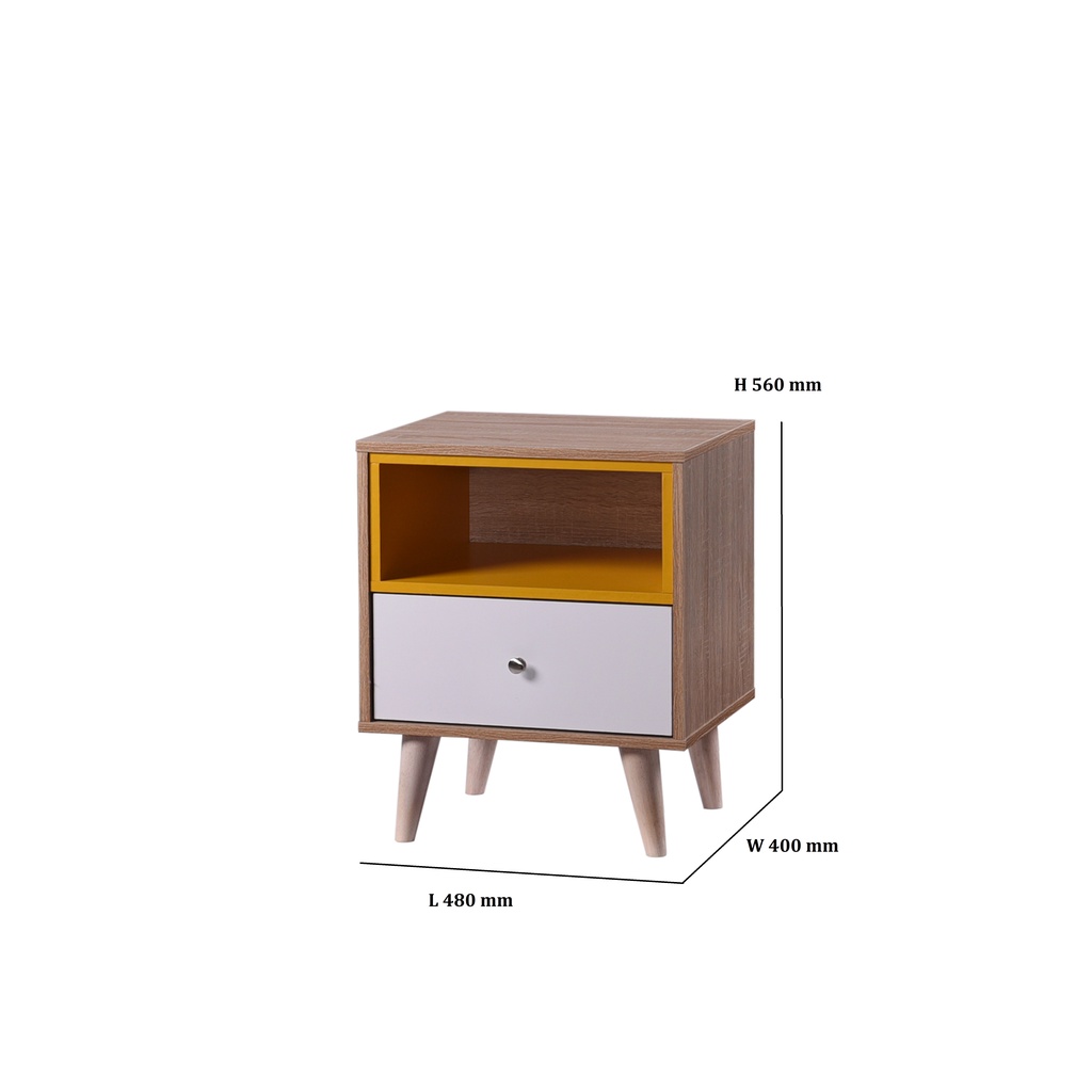 STARS Side Table with1 Drawer Storage / Meja Sisi Ruang Tamu /Bedside ...