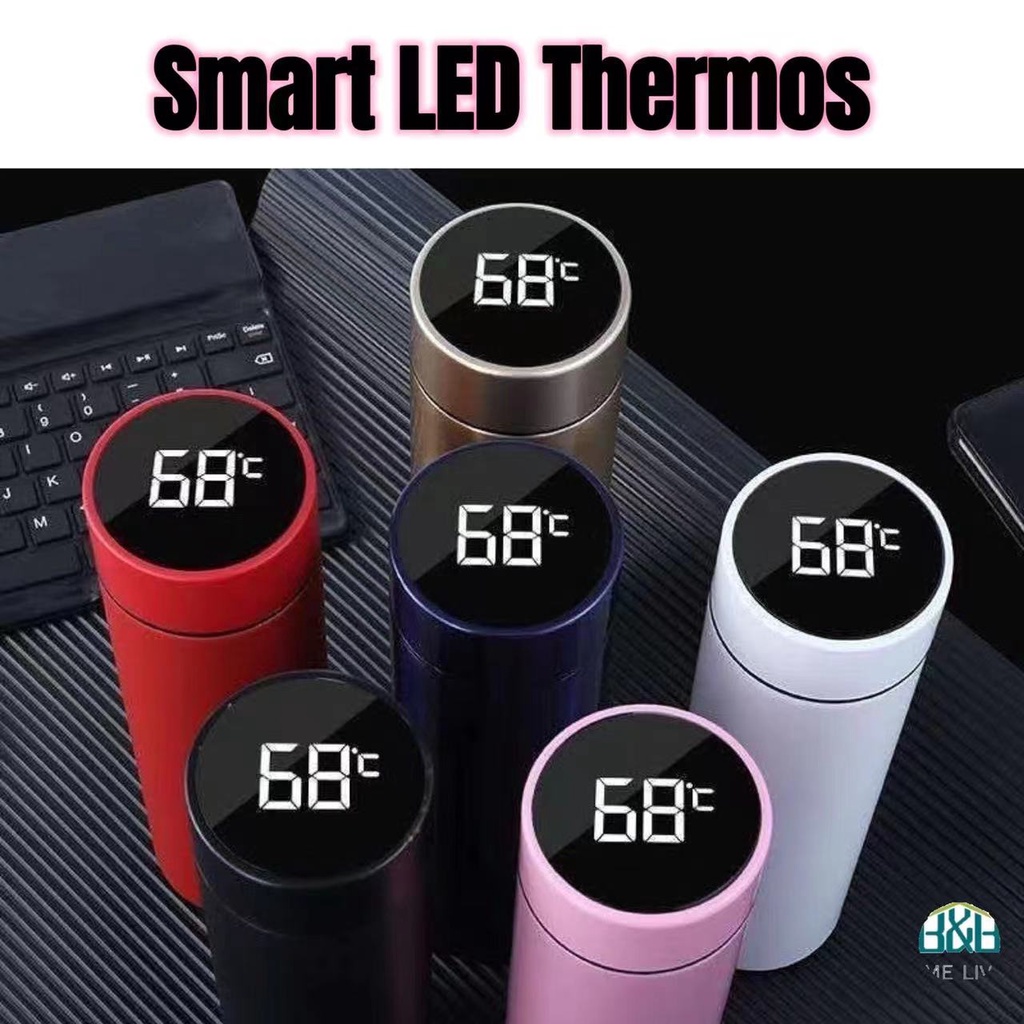 Smart LED temperature display Vacuum Flask Thermos Keep Warm and Cold ...