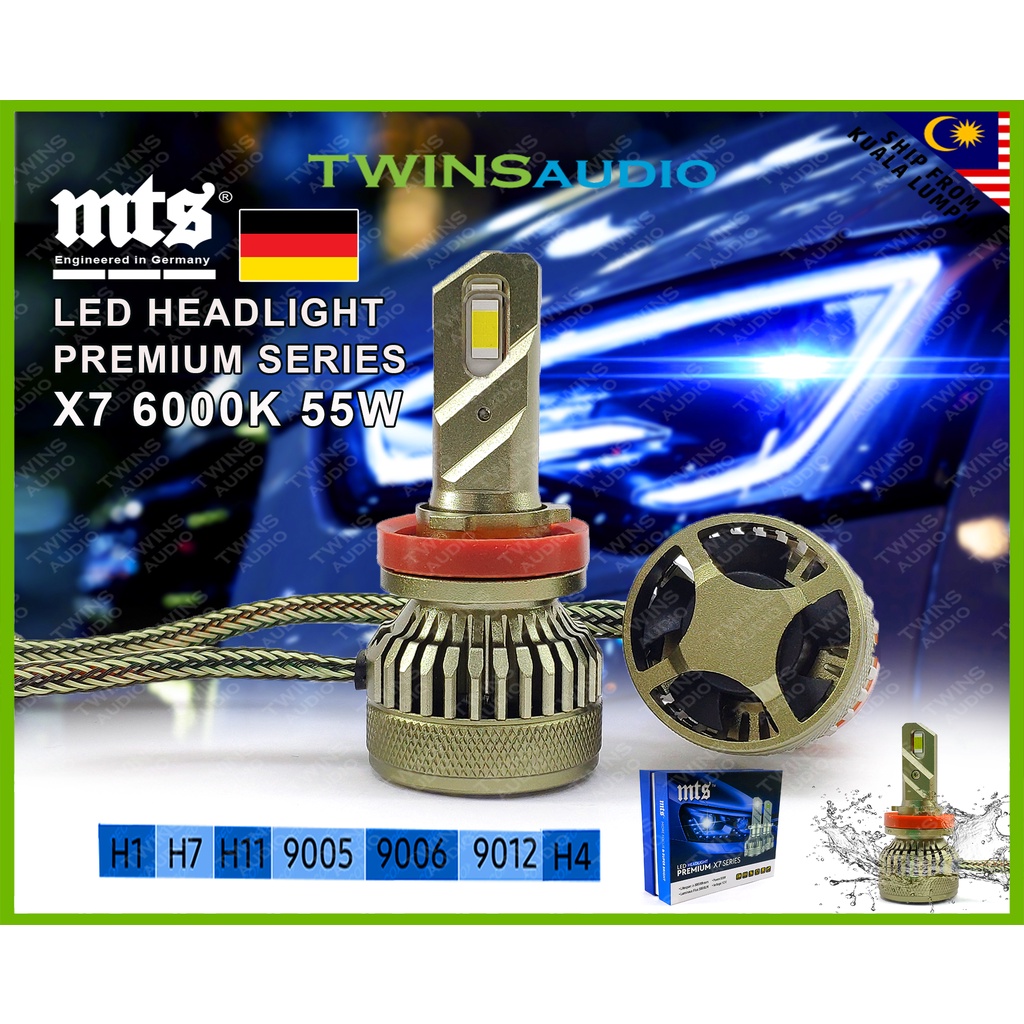 MTS Car Headlight Premium Led X7 Series Headlight Kit (6000k) | Shopee ...