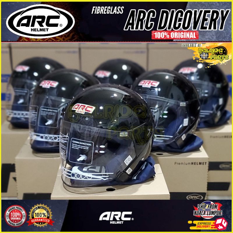 ARC Discovery Helmet Fiberglass Black Original ARC Helmet | Shopee Malaysia