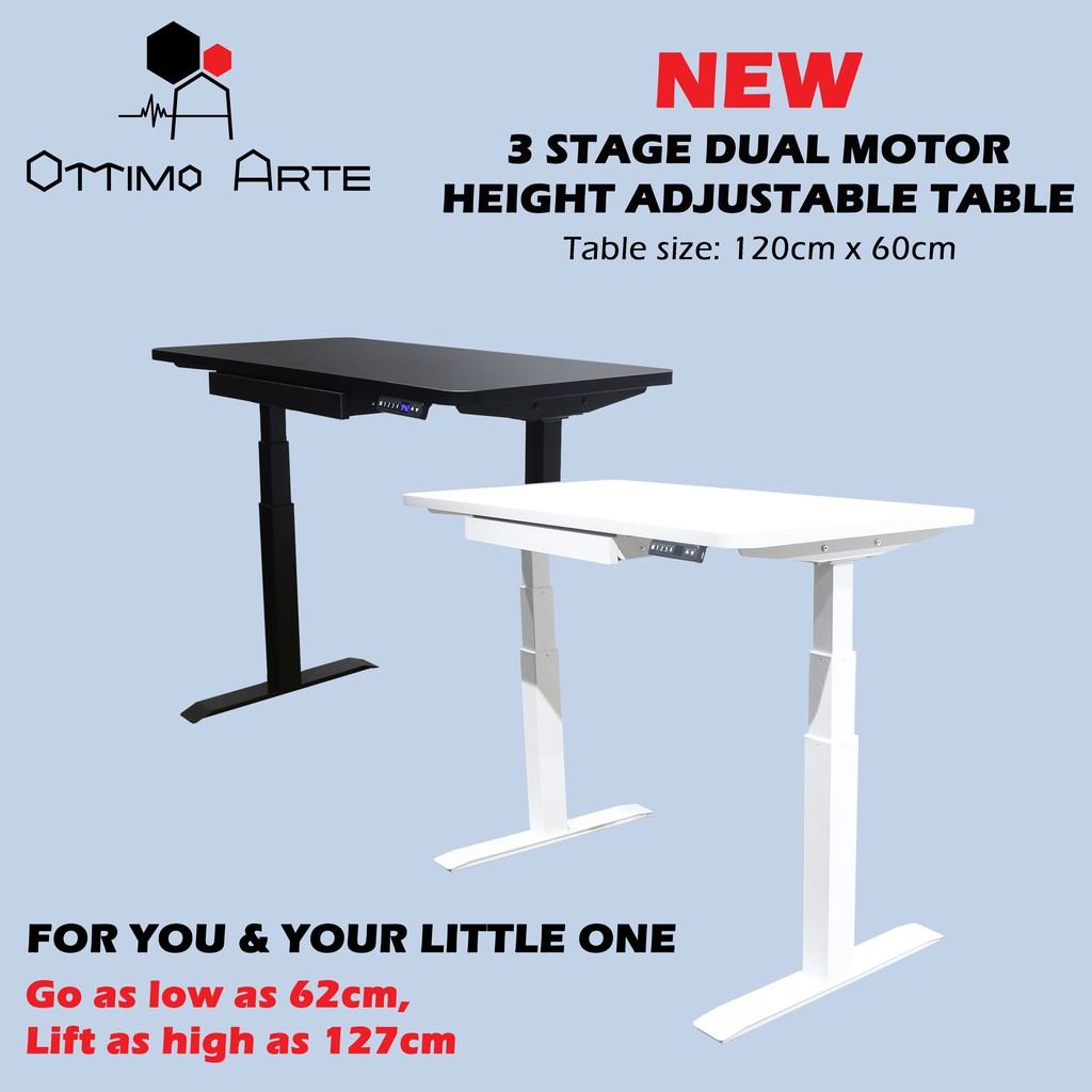 Premium Motorized Height Adjustable Table(3 lifting columns);Ergonomic ...