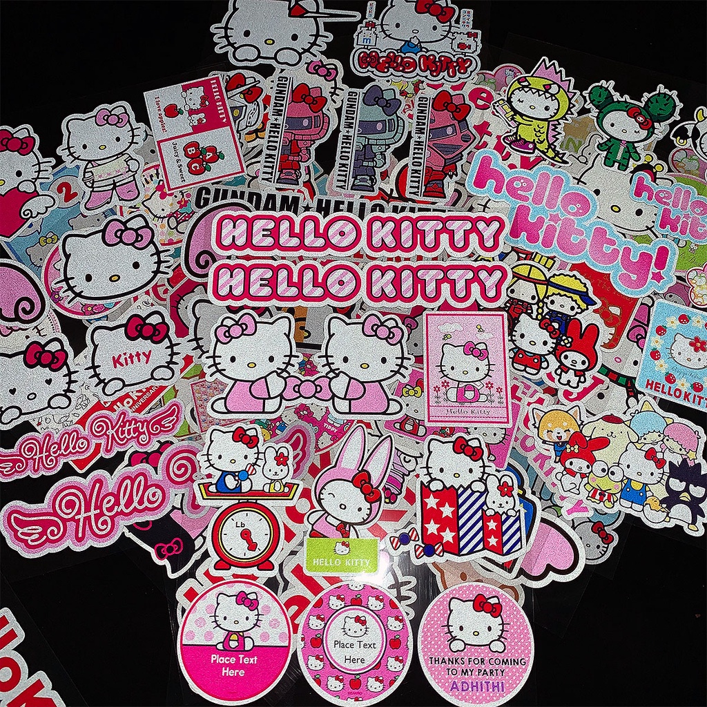 Hello Kitty Motorcycle Car Reflective Sticker Waterproof Sticker Covers ...
