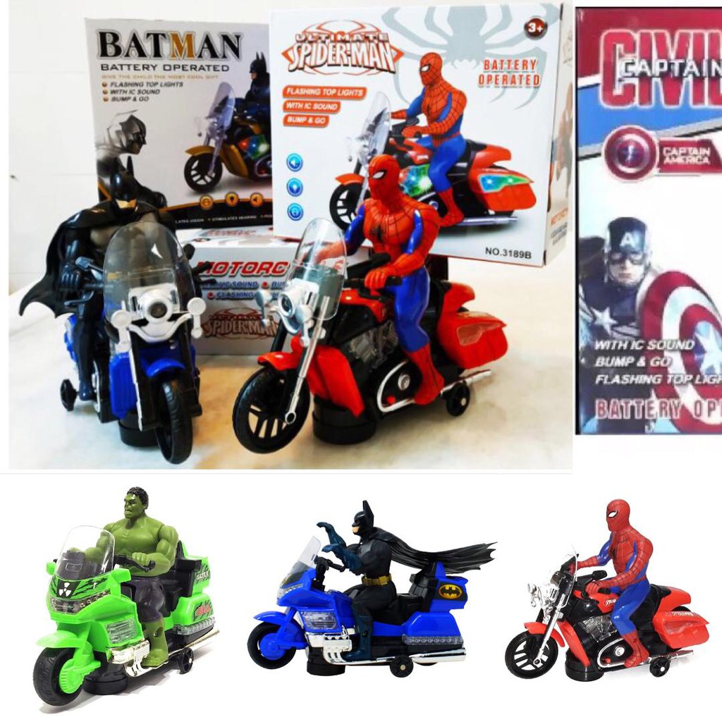 Spiderman / Batman Motor Omni Directional Vehicle Battery Operated with ...