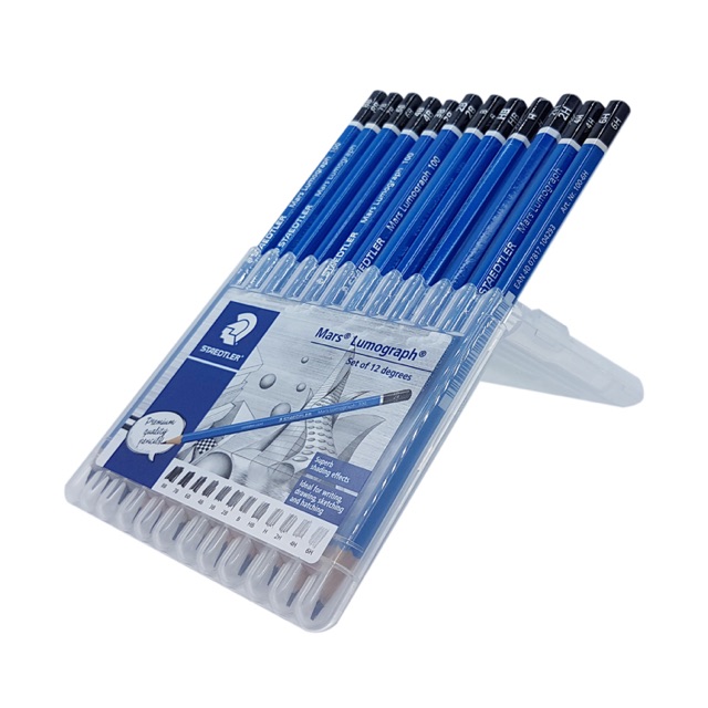 Staedtler MARS Lumograph Pencil Set Of 12 Degrees | Shopee Malaysia