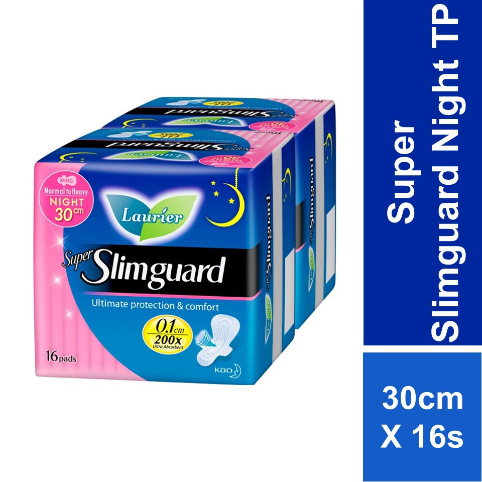 LAURIER Super Slimguard Twin Pack Night 30cm x 16s | Shopee Malaysia