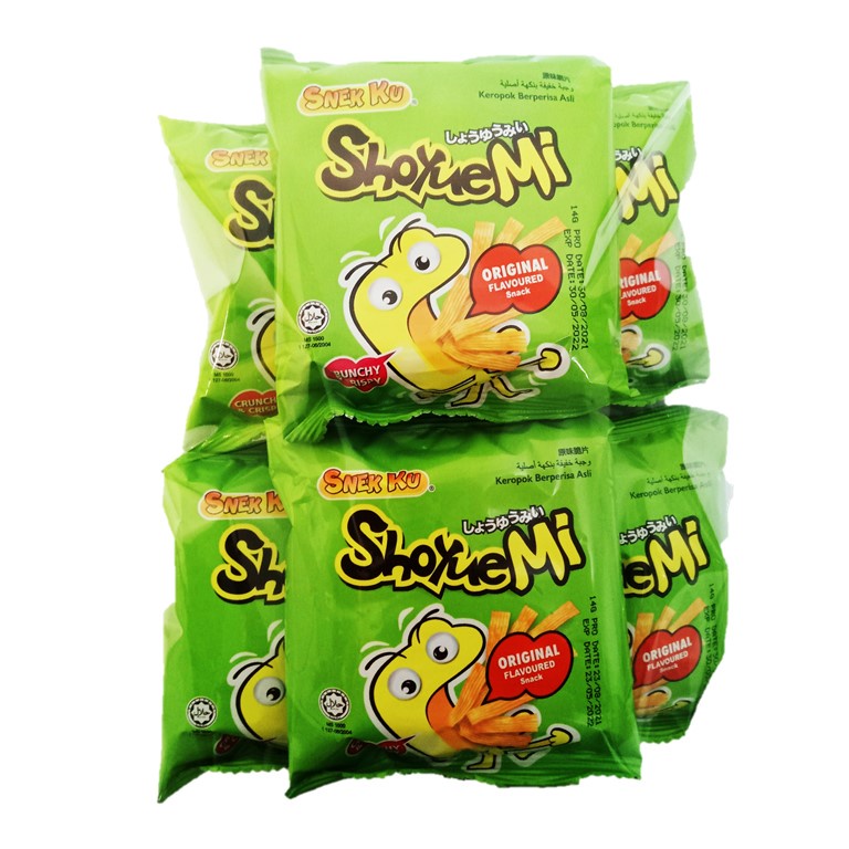 Snek Ku ShoyueMi 14g x 6pcs small Pack snacks Spicy Original Seaweed ...
