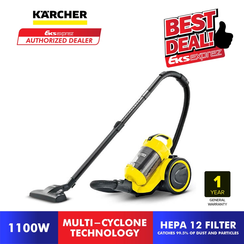 Karcher VC3 Plus Bagless Vacuum Cleaner With HEPA 12 Filter (1.198-128. ...