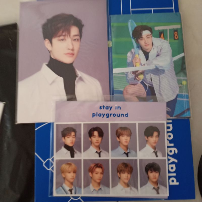 (sharing) Stray kids photobook — stay in playground postcard, stretch ...
