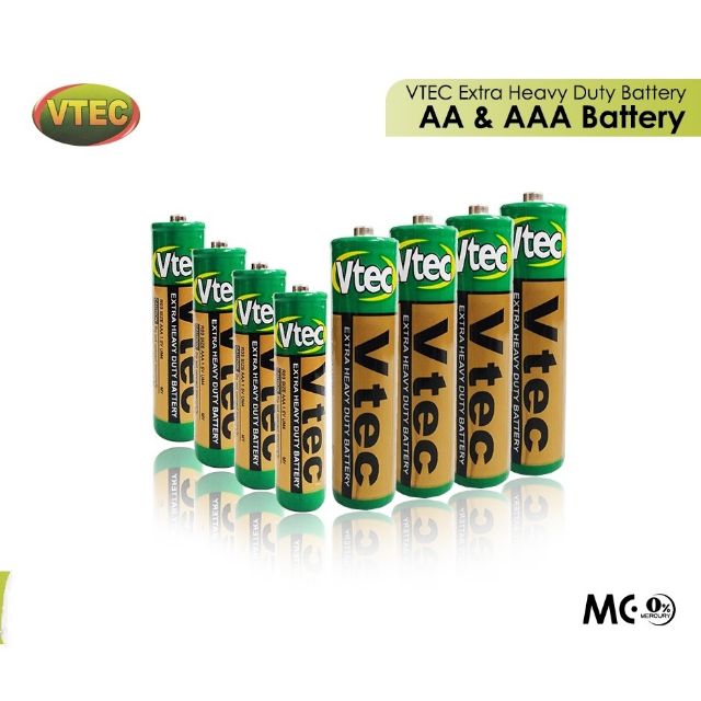 BATTERY [ VTEC Extra Heavy Duty Battery 1.5V AA & AAA ] | Shopee Malaysia