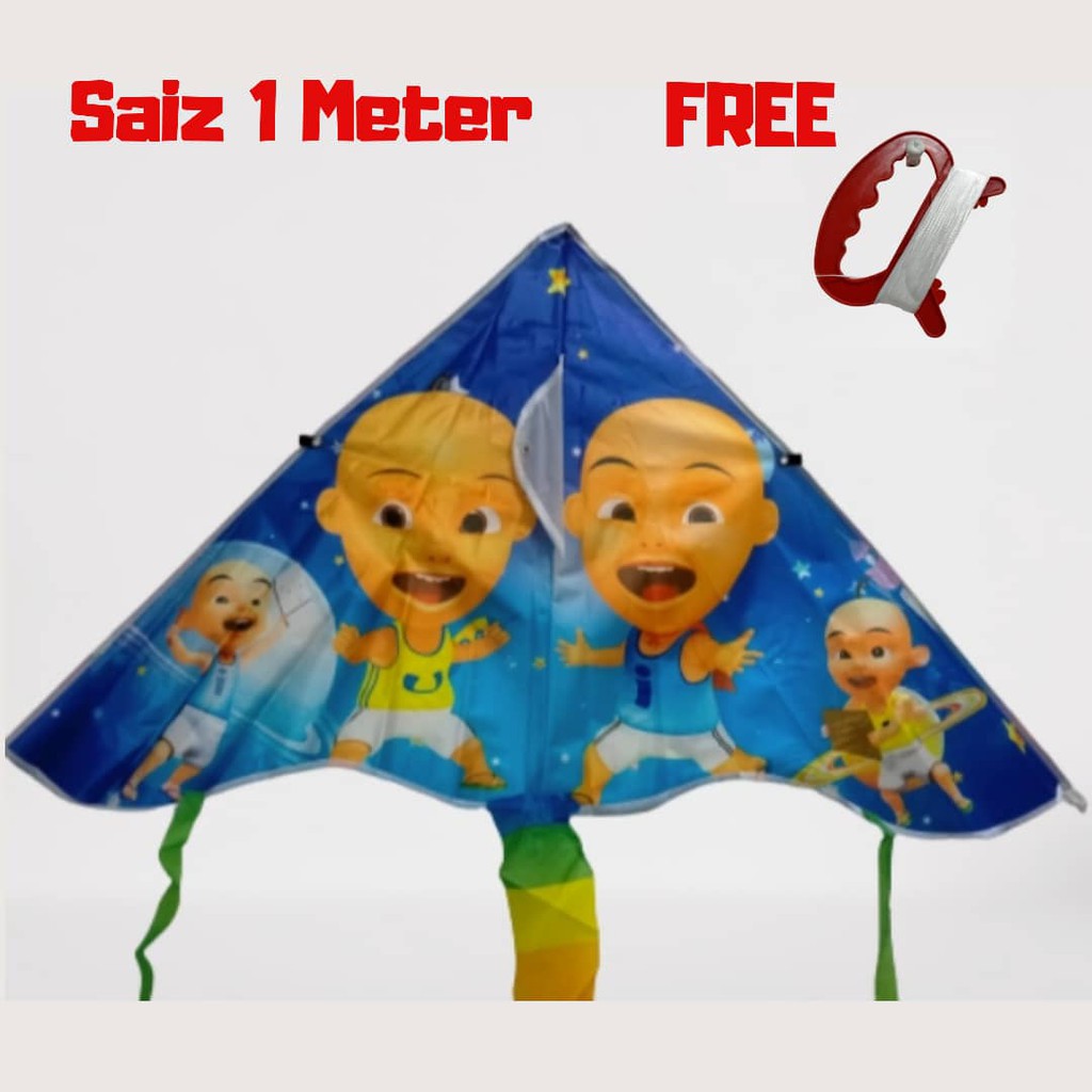Cartoon Triangle Kite with Long Tail (FREE String) | Shopee Malaysia