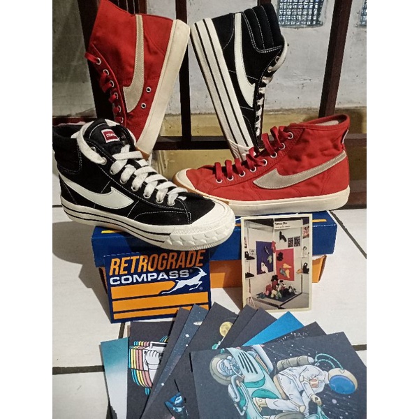 Compass Retrograde Hi Black White Shoes | Shopee Malaysia