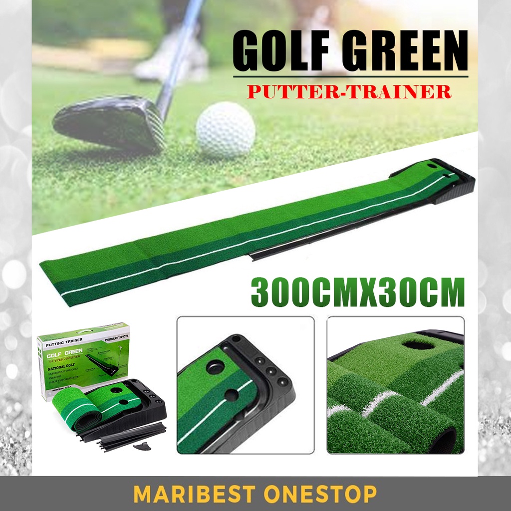 3M Indoor Golf Putter Training Set Practice Putting Mat Golf Putting ...