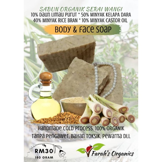 SABUN ORGANIK 100% HANDMADE TANPA BAHAN KIMIA | Shopee Malaysia