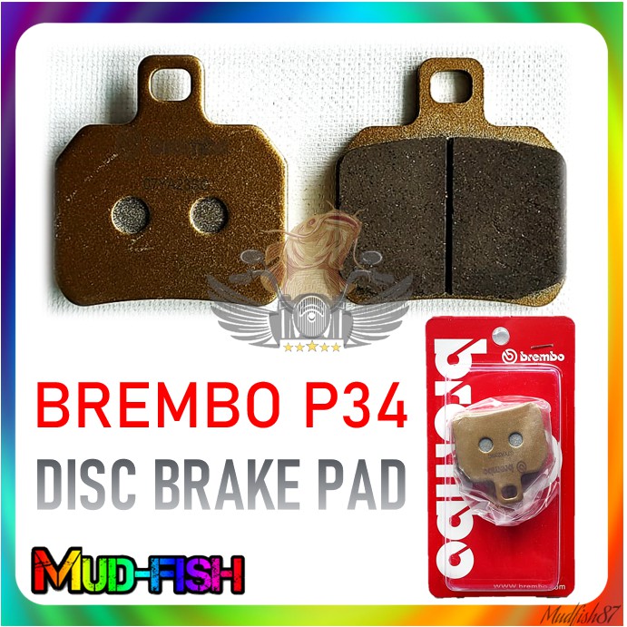 BREMBO P34 DISC BRAKE PAD (GOLD) | Shopee Malaysia