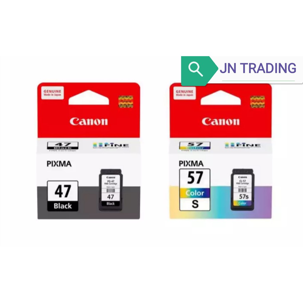 CANON PG-47 BLACK (15ml), CL-57 COLOR (13ml) & CL-57S COLOR (8.7ml)E400 ...