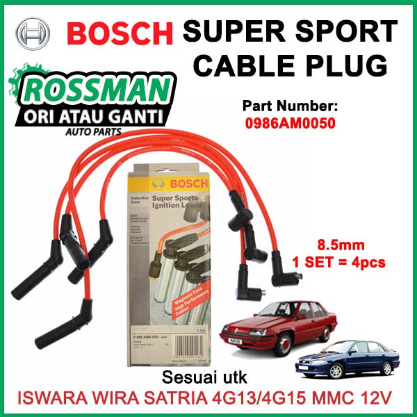 PROTON ISWARA WIRA SATRIA 4G13/4G15 MMC 12V - BOSCH SUPER SPORT PLUG ...