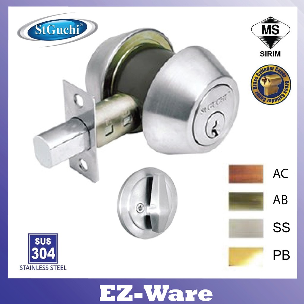 ST GUCHI SGDB D261/271/281/291SINGLE DEADBOLT DEAD BOLT LOCK | Shopee ...