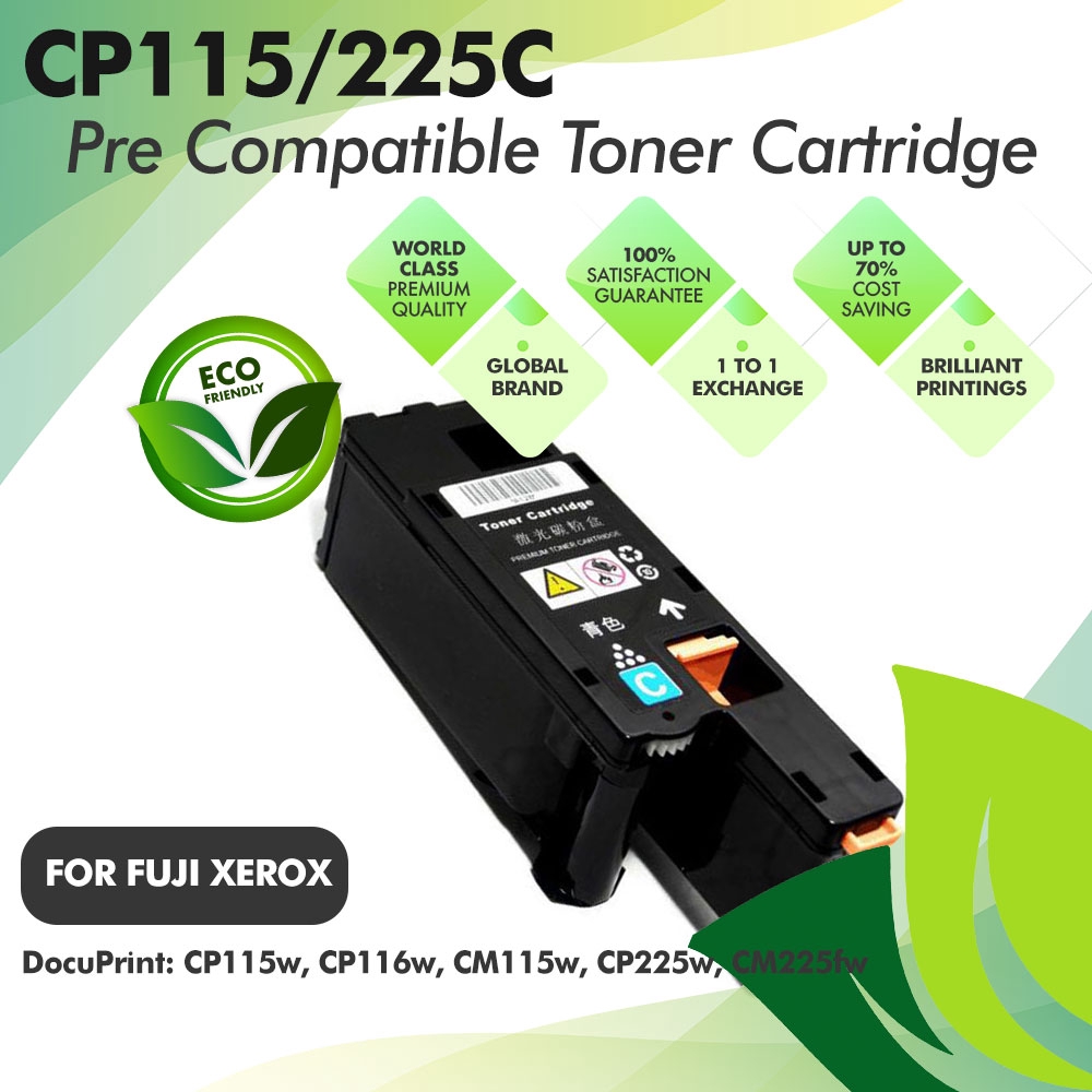 Fuji Xerox CP115 225 Cyan Premium Compatible Toner Cartridge | Shopee ...