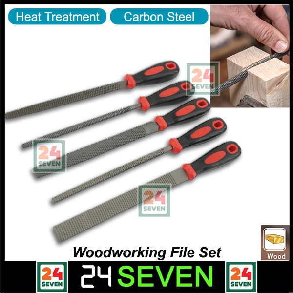 ANTON 5PCS 8" WOOD FILE WOOD RASP FILE FOR WOODWORKING RASP COARSE ...