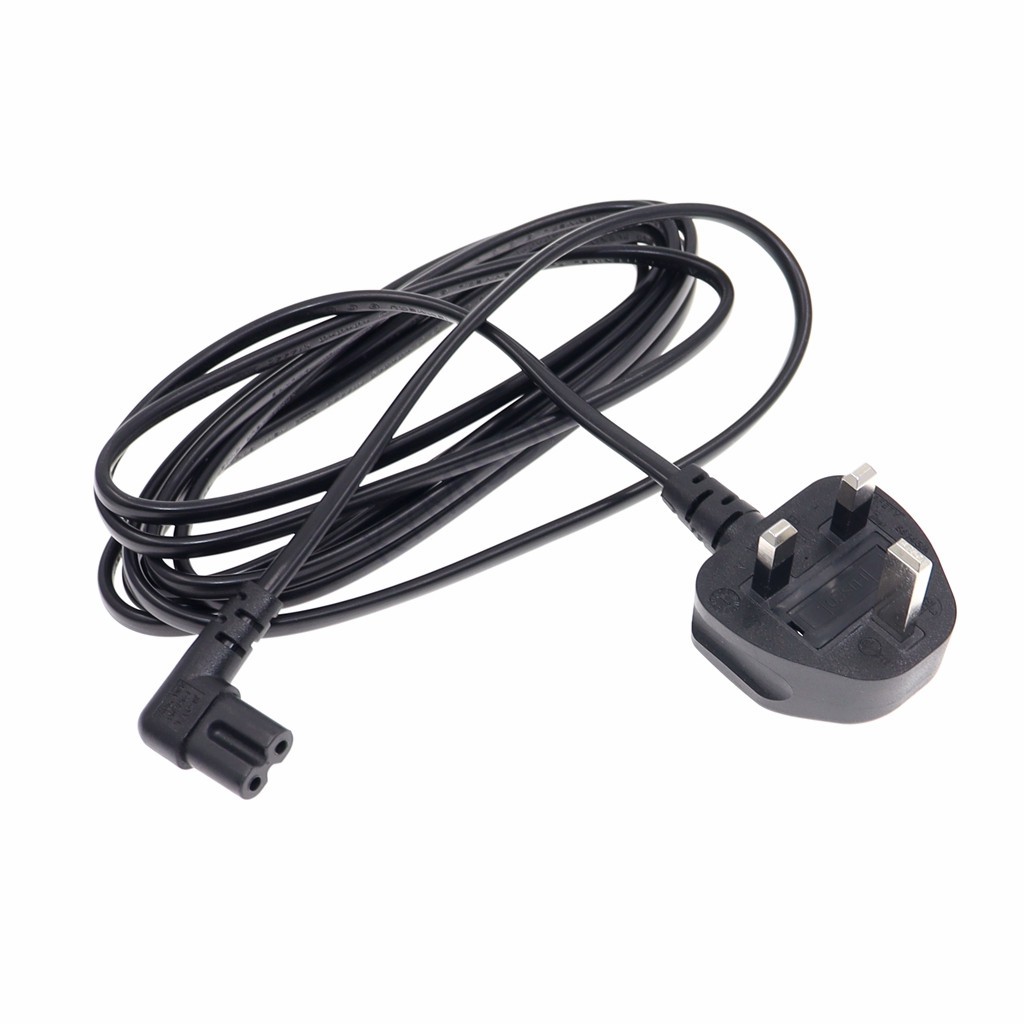 UK to IEC C7 Elbow angled Power Supply cord for TV,PSP,Printer,1.5M/3M ...