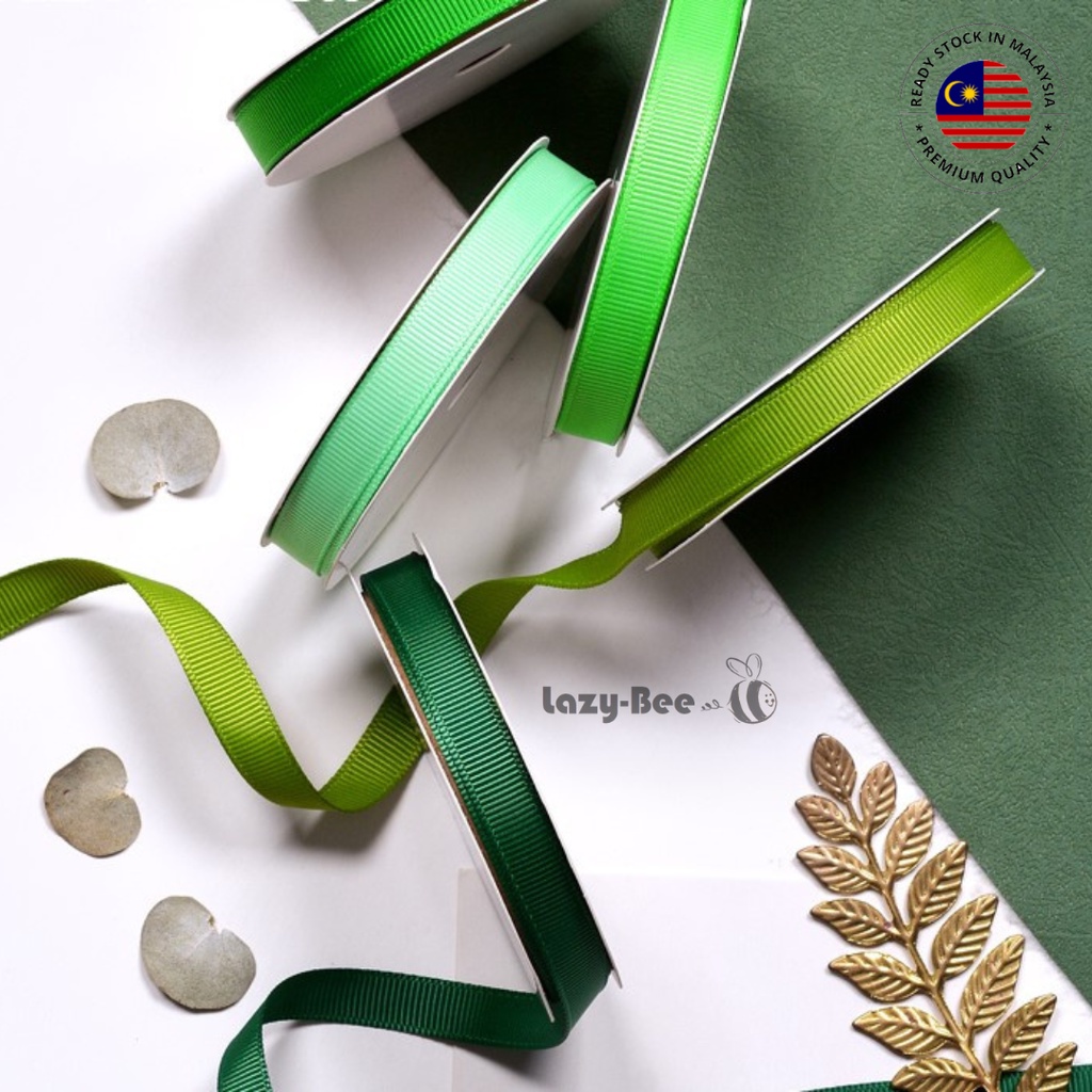 LAZY BEE 5 meter Pastel Green Mint Grosgrain Ribbon Reben Door Gift ...