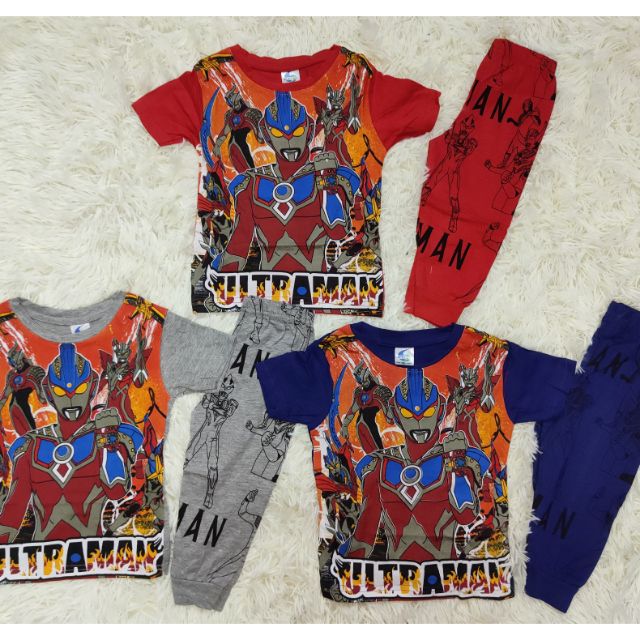 Pyjamas Ultraman full cotton saiz 1-2, 3-4,5-6,7-8 yrs | Shopee Malaysia