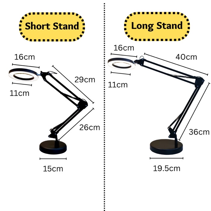 8X Magnifying Glass With LED Light (Long Stand) / Light Magnifier ...