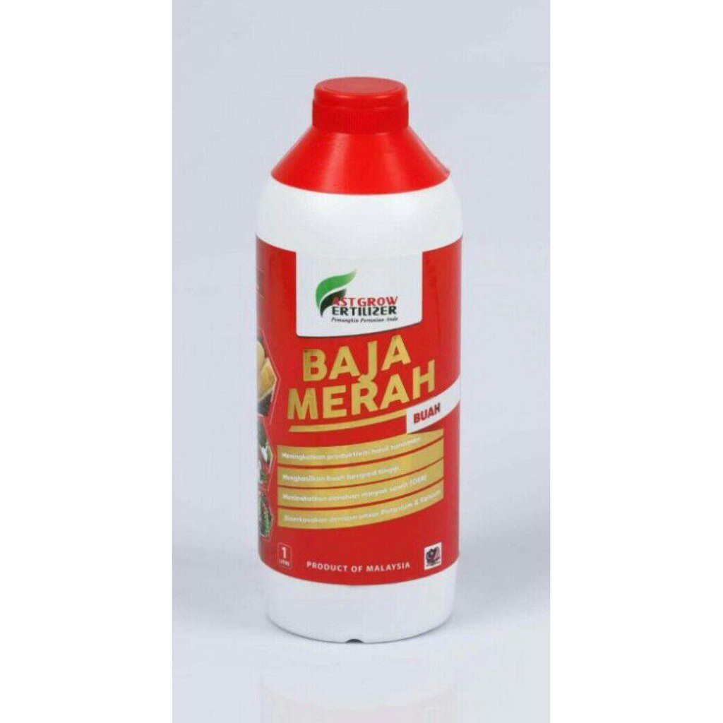 Baja Foliar FASTGROW FERTILIZER MERAH Pek 1 Liter (Bunga/Buah) | Shopee ...