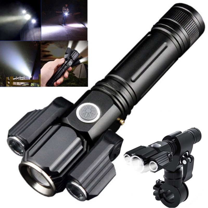 USB rechargeable LED light flashlight multifunctional flashlight stick ...