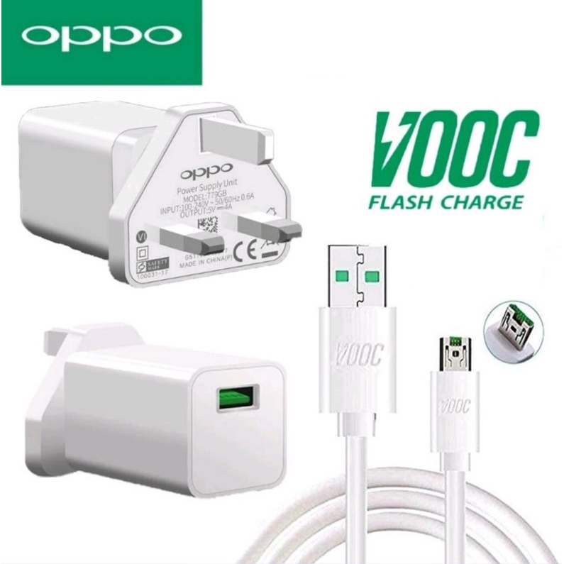 OPPO VOCC 5V/4A Super Quick Flash Charge Micro USB 7 Pin & DL 129 Type ...