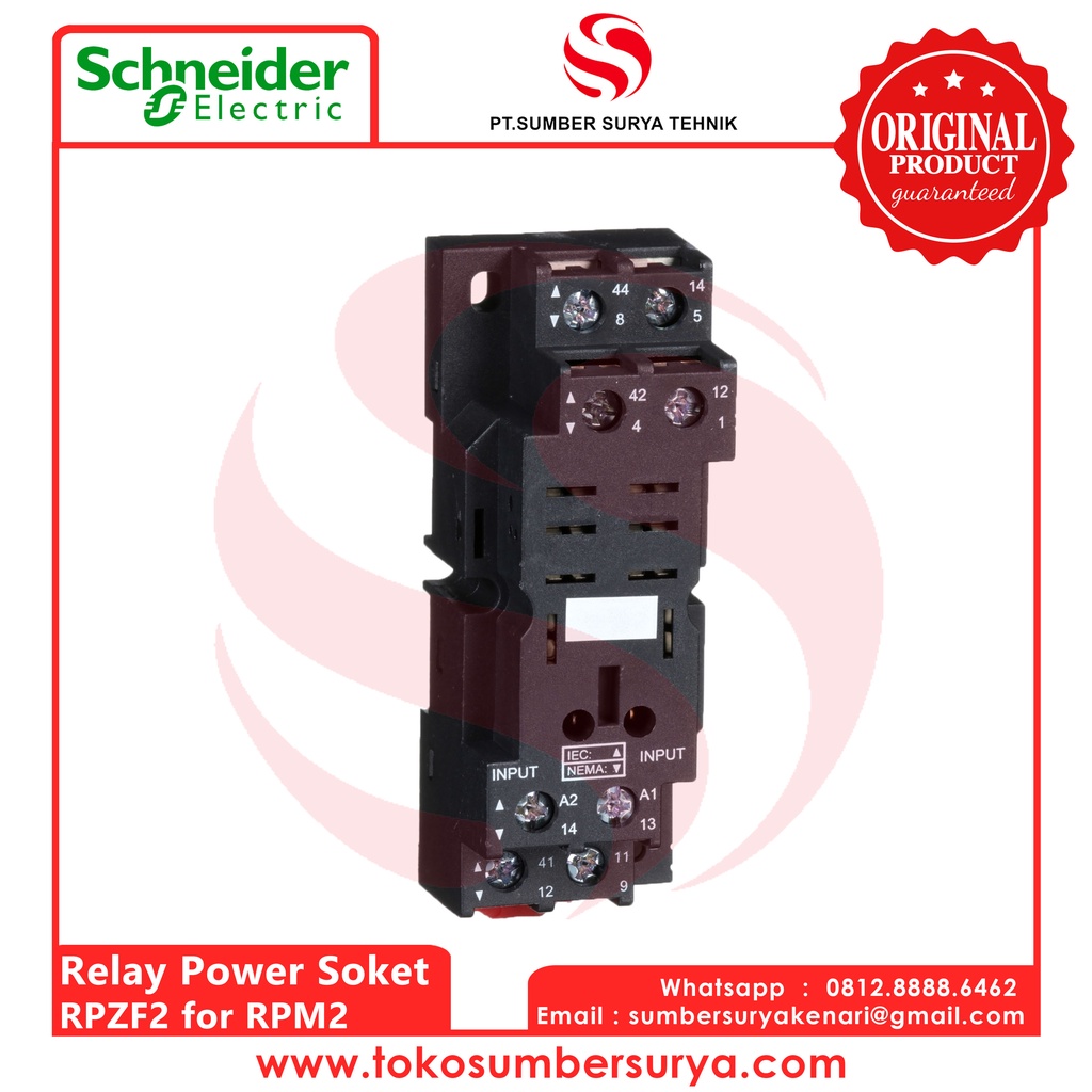 Rpzf2 relay Socket for Schneider RPM2 relay Original SNI ON OFF ...