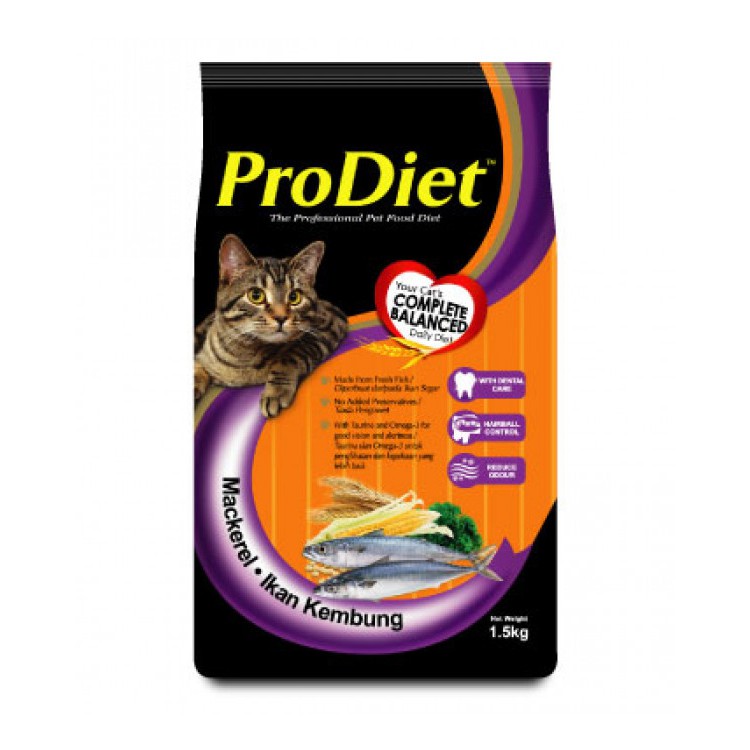 Prodiet Dry Cat Food (Mackerel) - 500g | Shopee Malaysia