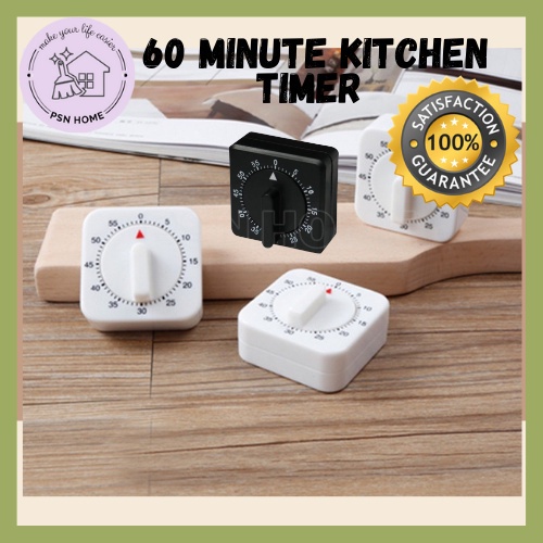 60minute Mechanical Analogue Kitchen Timer Reminder Countdown Alarm ...